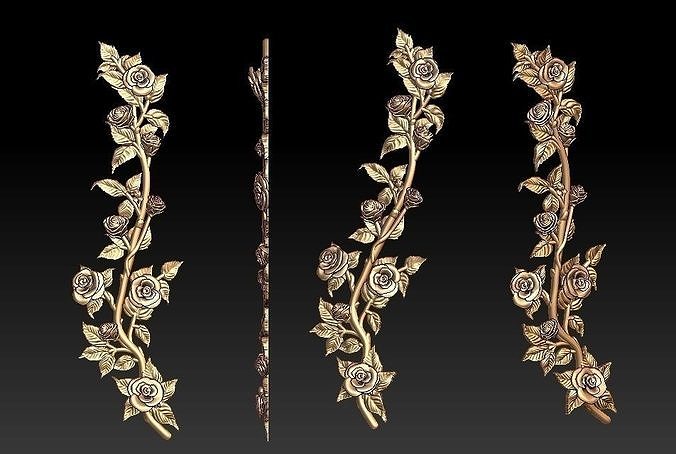 Rose Vine Pendant 3D model 3D printable | CGTrader