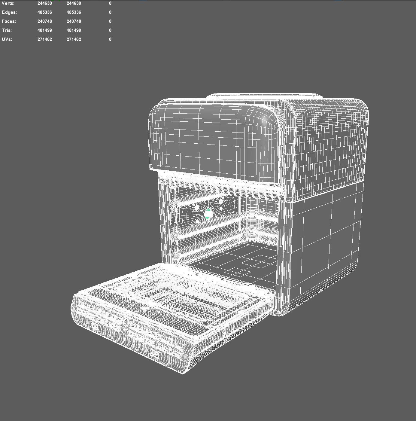 Stillstern Airfryer interior and exterior with tray attachments 3D ...