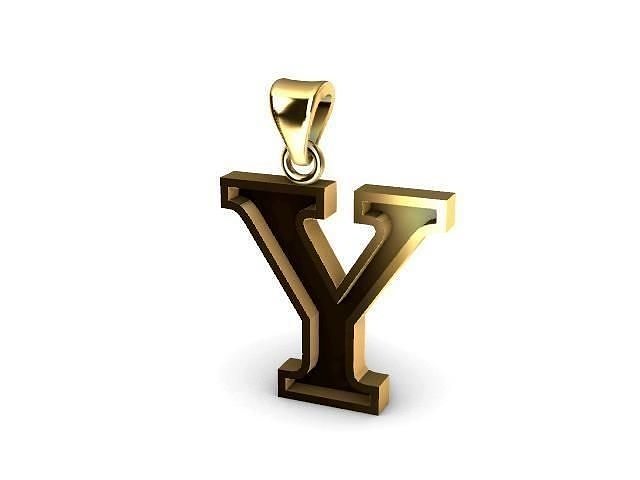 letter Y pendant 3D model 3D printable | CGTrader