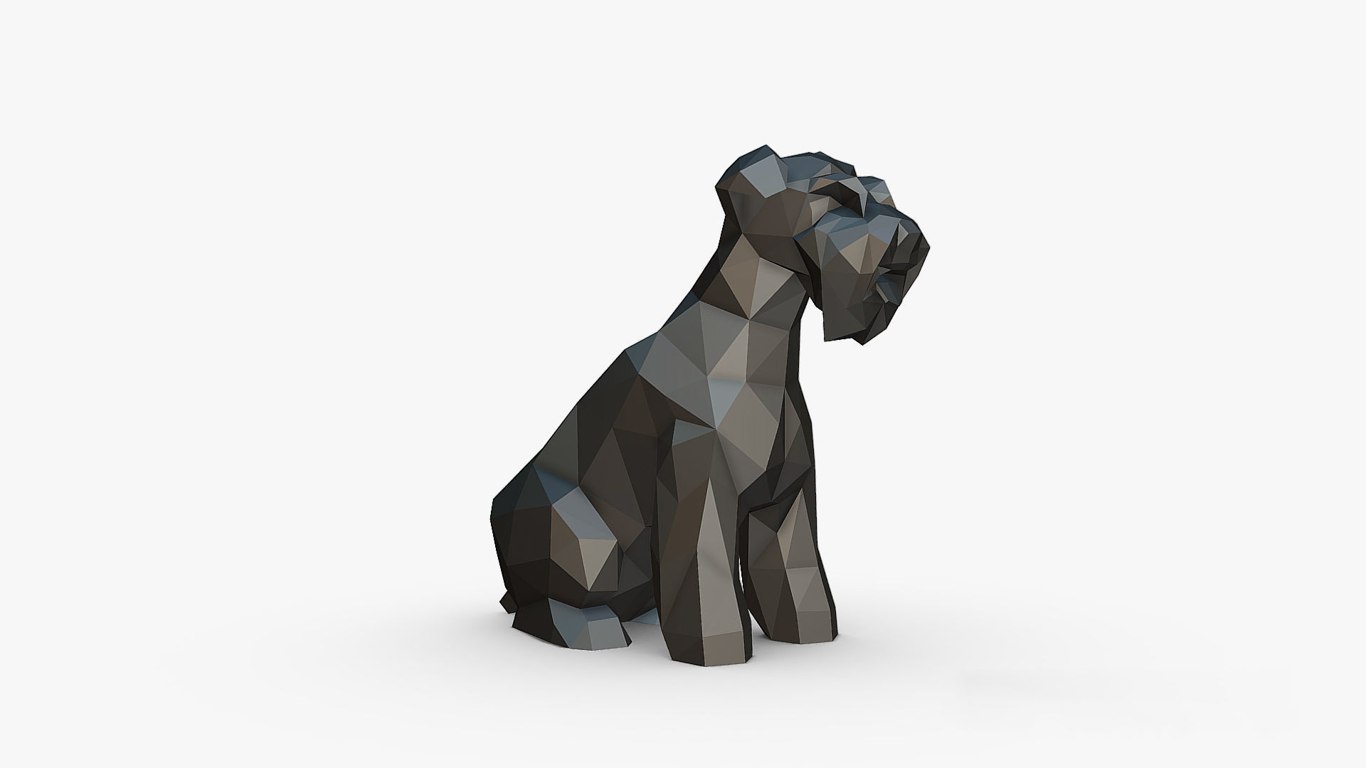 Schnauzer dog figure 3D model 3D printable | CGTrader