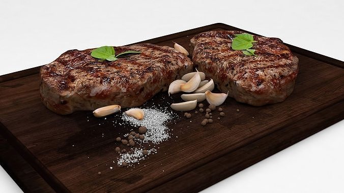 Grilled Steak 3D model | CGTrader