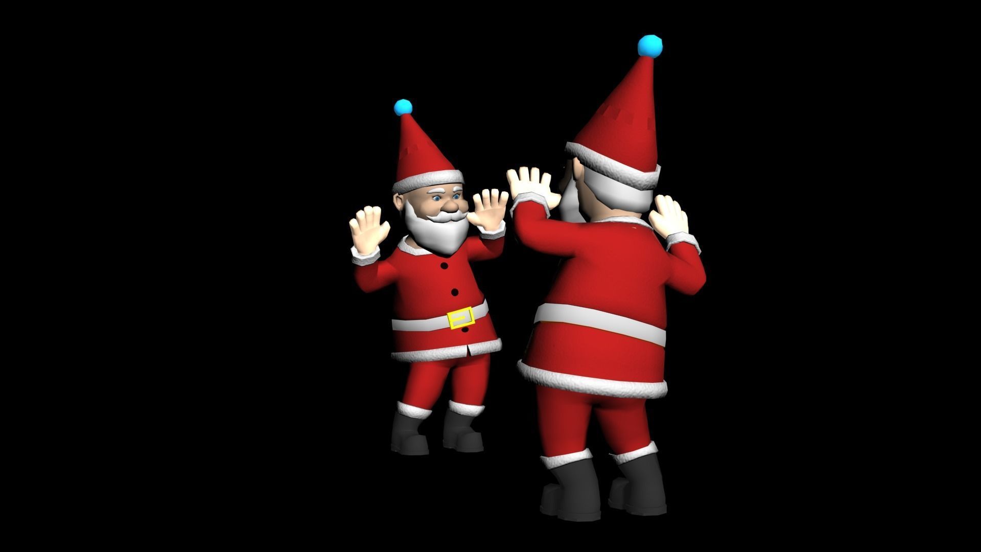 Santa Claus Christmas Dance Animated 3D model 3D model animated rigged ...