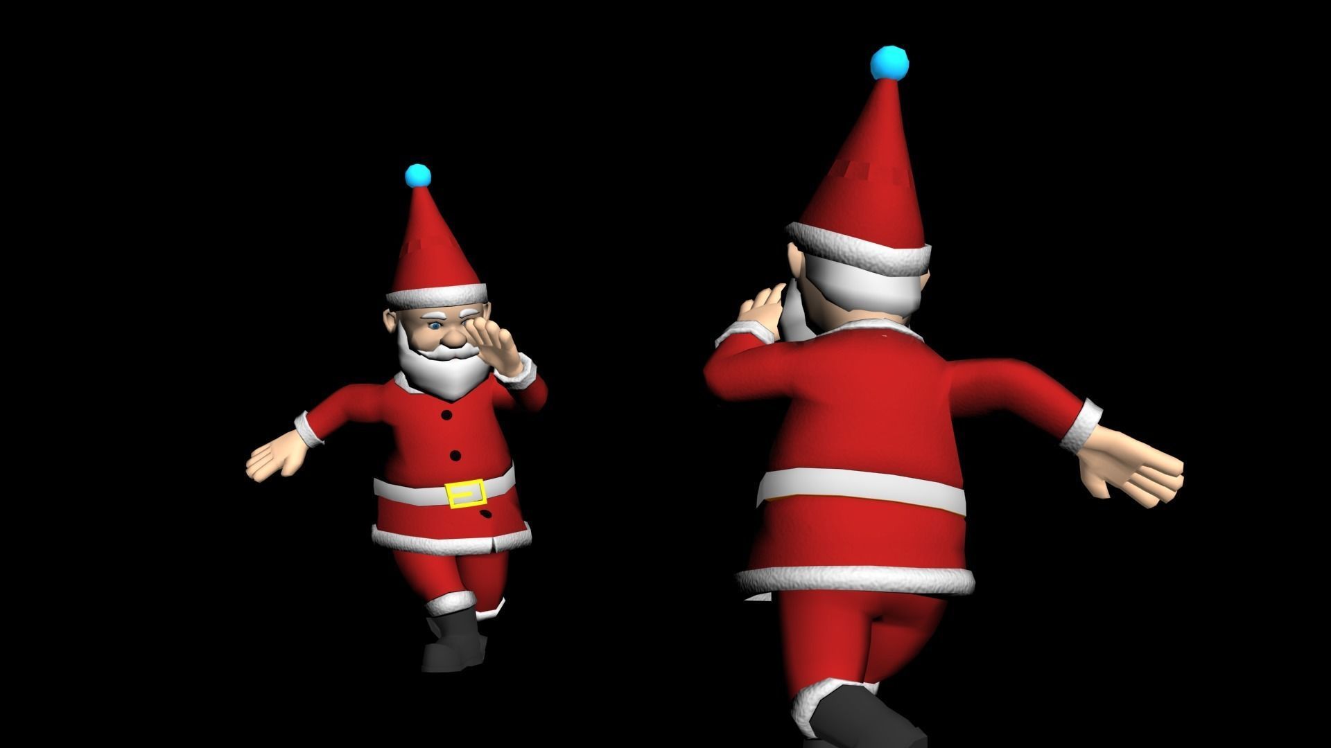 Santa Claus Christmas Dance Animated 3D model 3D model animated rigged ...