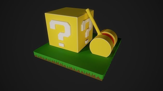 Paper Mario Hammer Desk Toy 3D model 3D printable | CGTrader