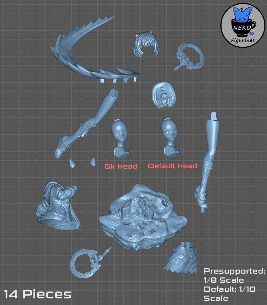 Mio - Xenoblade 3 Game Figurine for 3D Printing 3D model 3D printable ...