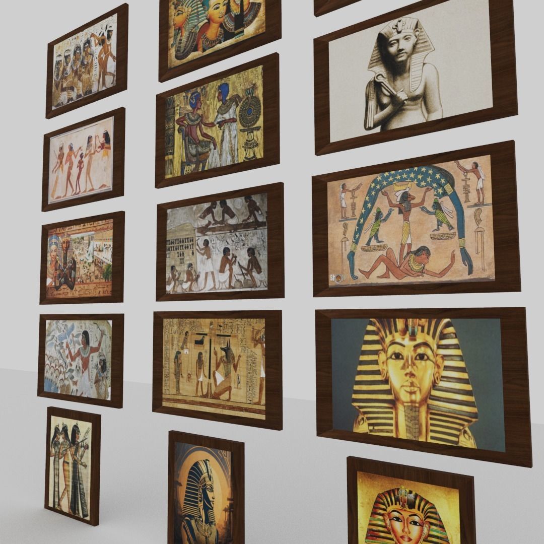 3D model Ancient Egypt portraits VR / AR / low-poly | CGTrader