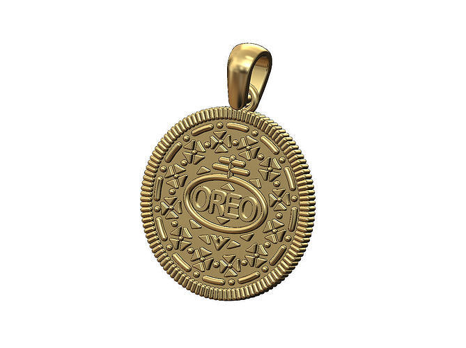 Oreo cookie coin pendant and charm 3D model 3D printable | CGTrader