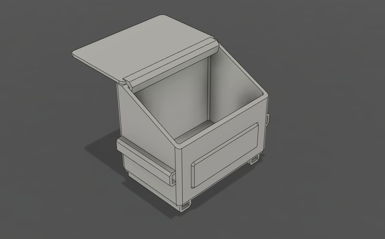 Street Garbage Bin 3D model 3D printable | CGTrader