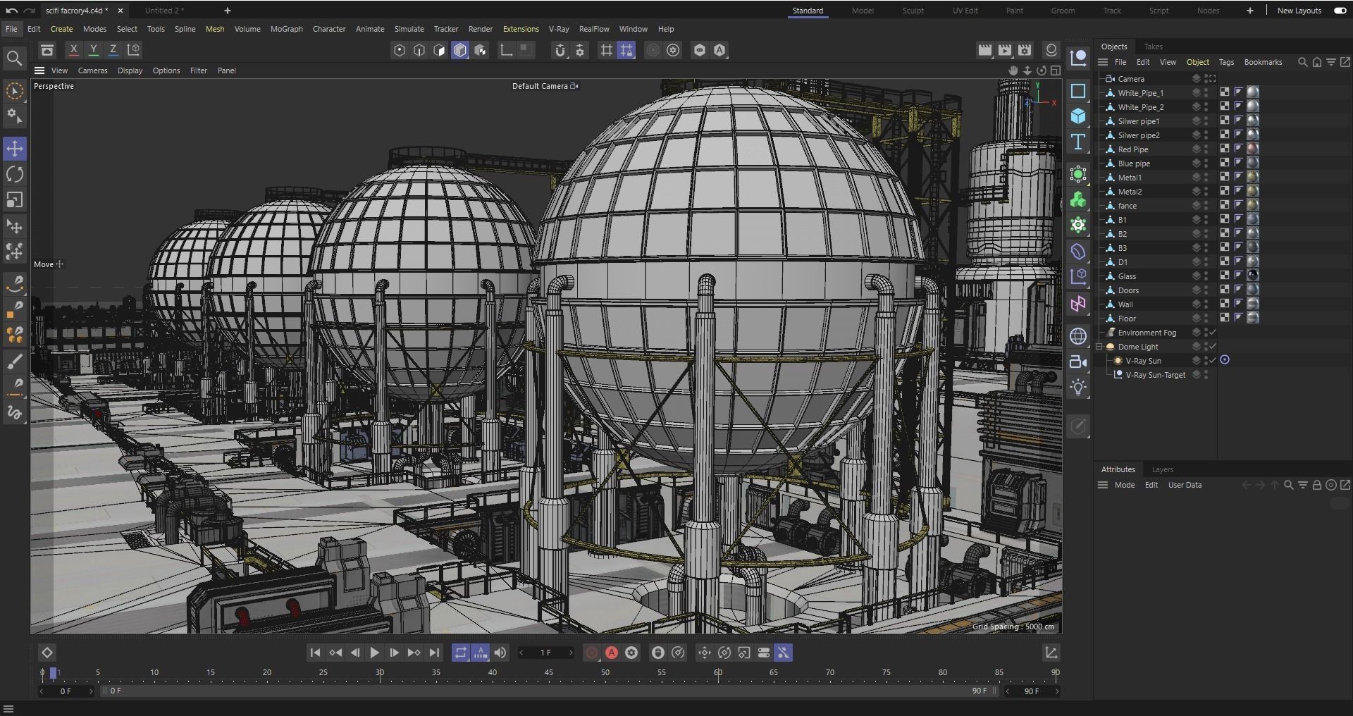 Sci-Fi factory 3D model | CGTrader