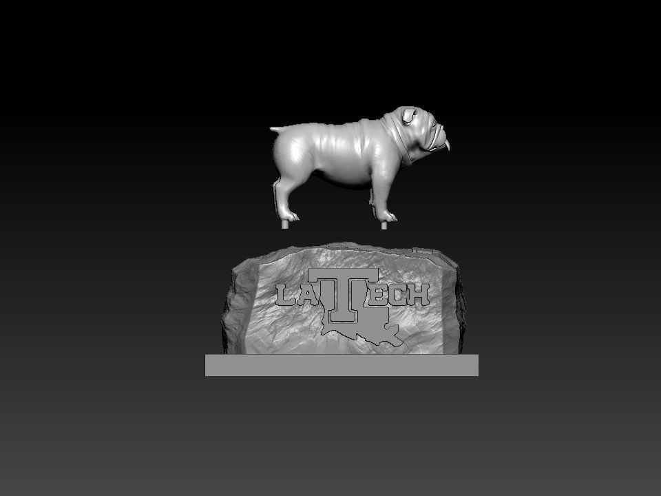 NCAA - LOUISIANA TECH UNIVERSITY MASCOT STATUE - 3D PRINT 3D model 3D ...