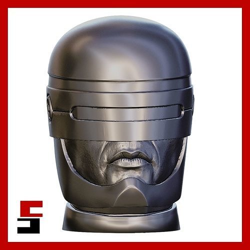 RoboCop Bust Head Face 3D model 3D printable | CGTrader
