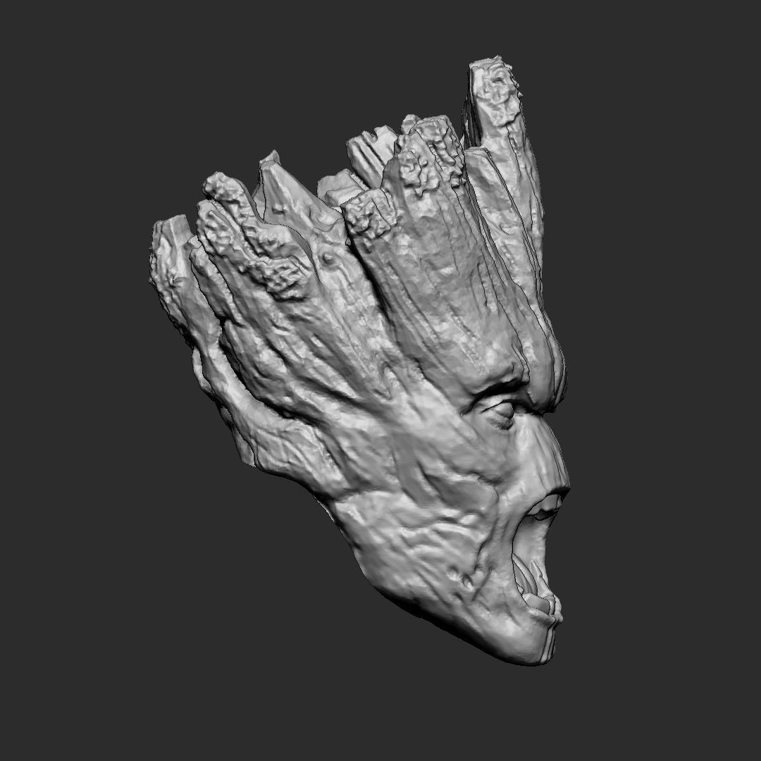 Groot - Guardians of The Galaxy head 3D model 3D printable | CGTrader