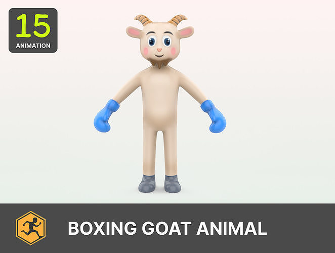 3D model Boxing Goat Animal Animated VR / AR / low-poly | CGTrader