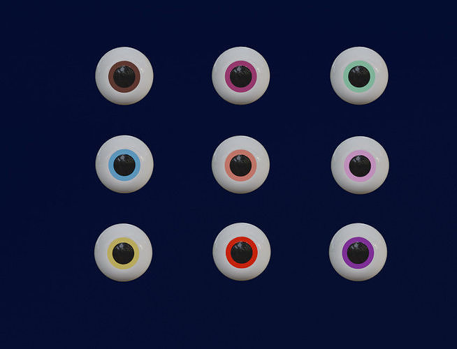 cartoon eyes free VR / AR / low-poly 3D model | CGTrader