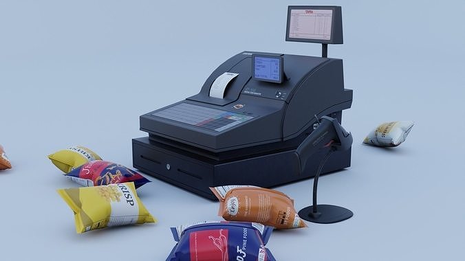 Digital Cash Register 3D model | CGTrader