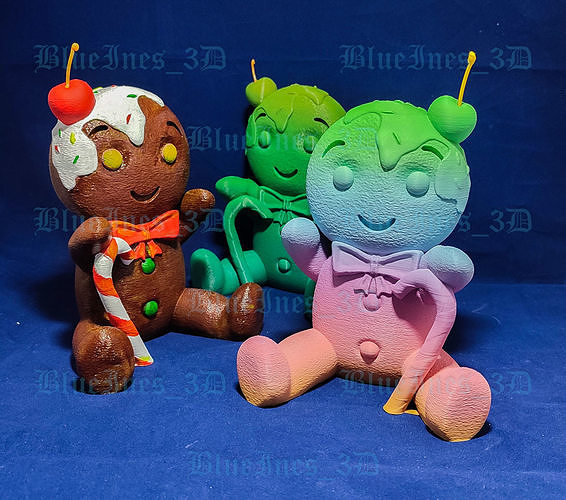 GINGERBREAD BOY WITH CHERRY EASY TO PRINT 3D model 3D printable | CGTrader