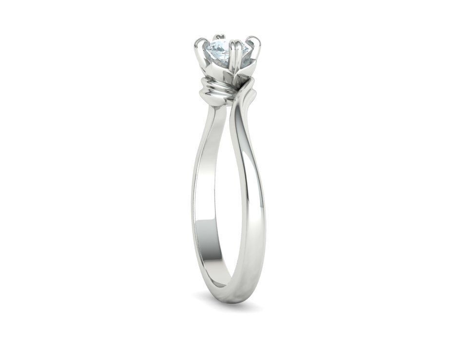 Bypass Solitaire Promise ring 30 pointer Engagement Ring 3Dmodel 3D ...