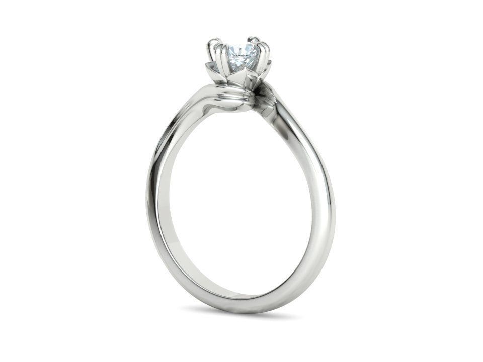Bypass Solitaire Promise ring 30 pointer Engagement Ring 3Dmodel 3D ...