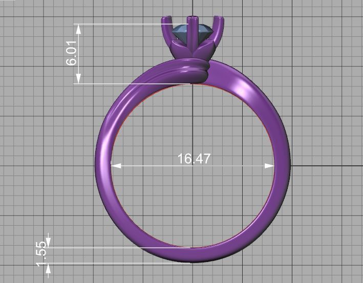Bypass Solitaire Promise ring 30 pointer Engagement Ring 3Dmodel 3D ...