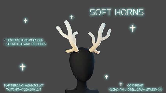 3D model Soft Fuzzy Horns VR / AR / low-poly | CGTrader