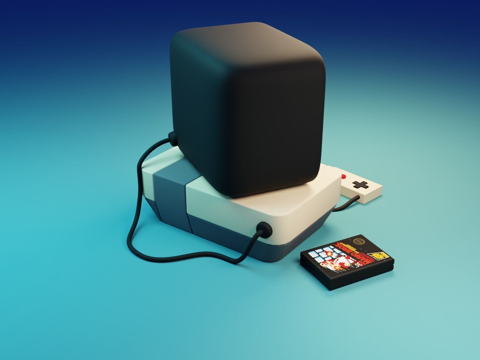 Retro Games Console free 3D model | CGTrader