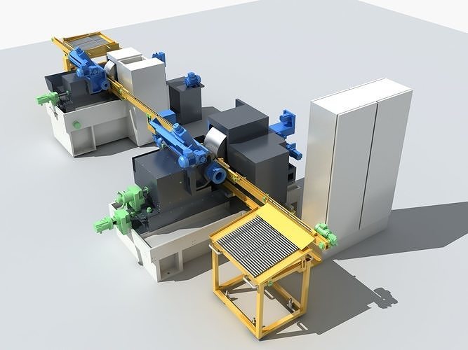 ndustrial Equipment 15 - Fully Automatic Production Line 3D model ...