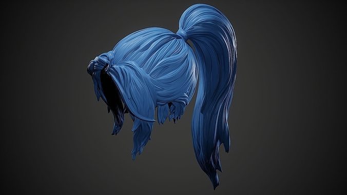 Detailed Hair Sculpt 04 3D model 3D printable | CGTrader