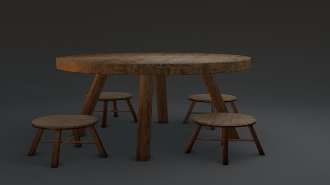 3D Round Table Game Ready free VR / AR / low-poly 3D model | CGTrader