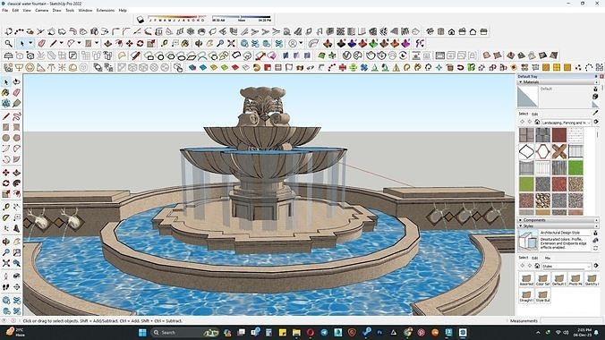 CLassical monument fountain 3d model 3D model | CGTrader