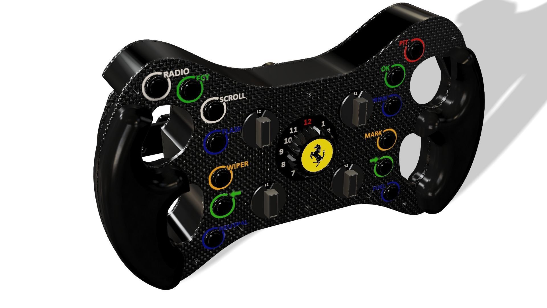 FERRARI 296 GT3 STEERING WHEEL 3D model 3D printable | CGTrader