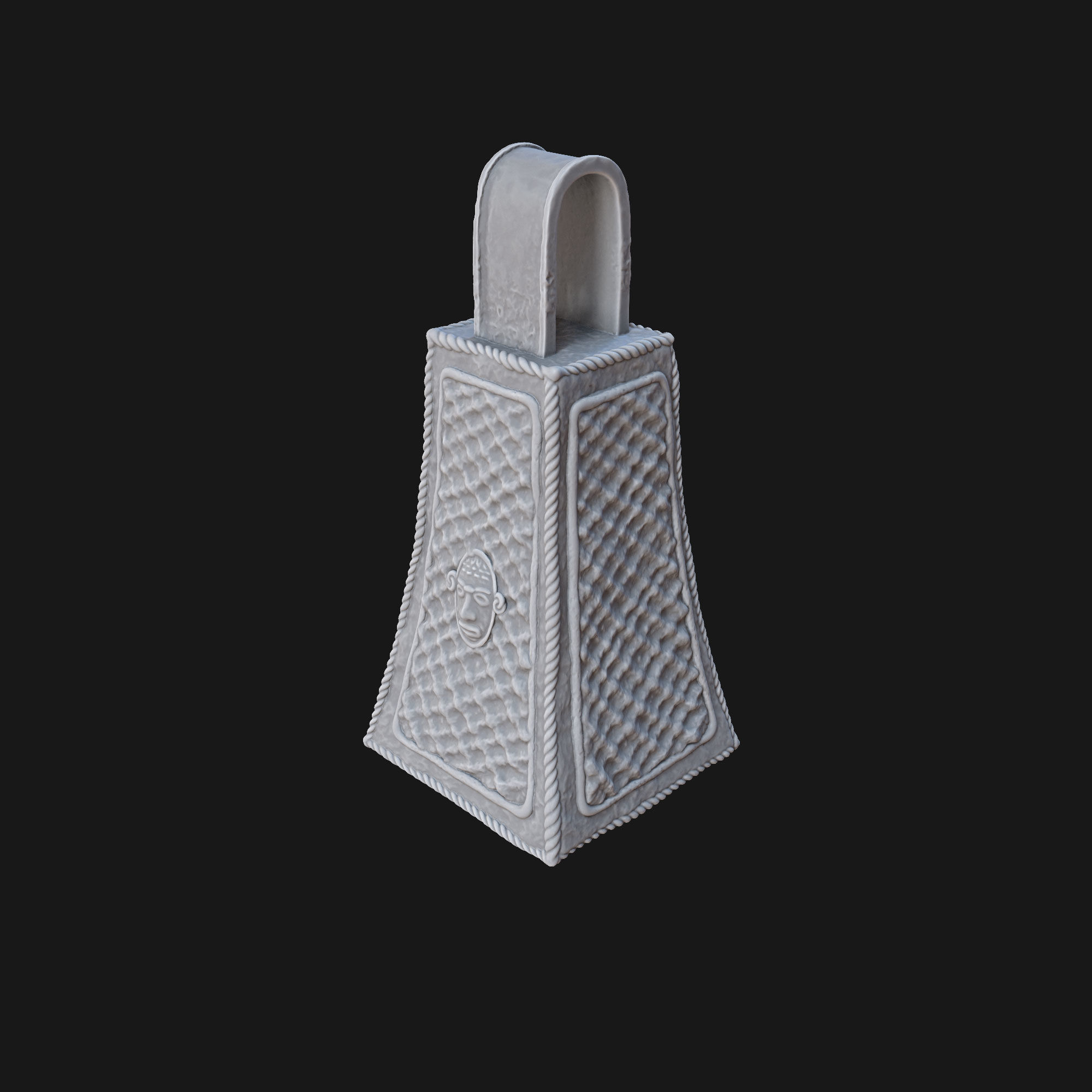 Benin bronze bell 3d print 3D model 3D printable | CGTrader