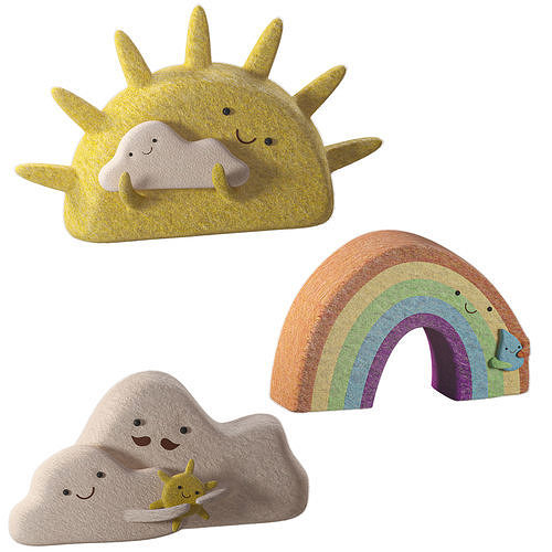 Manooni toys set 3D model | CGTrader