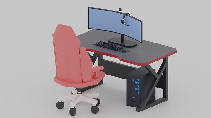 Cartoon Computer Gaming Chair 3D model | CGTrader