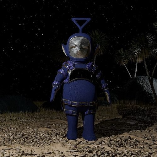 Teletubby - Tinkywinky 3D model rigged | CGTrader