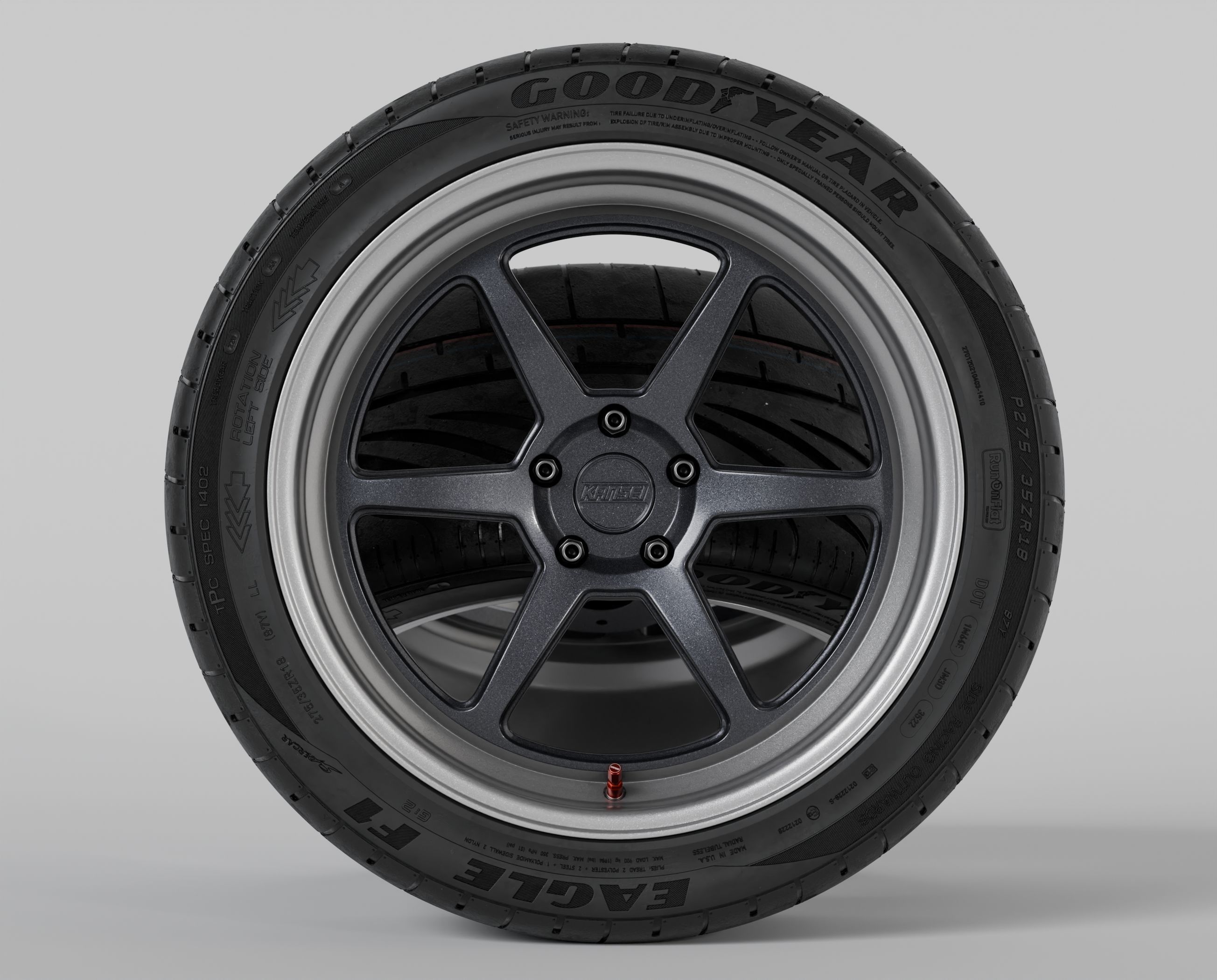 Kansei Roku Rims with Goodyear Eagle F1 Supercar G2 Tires 3D model ...