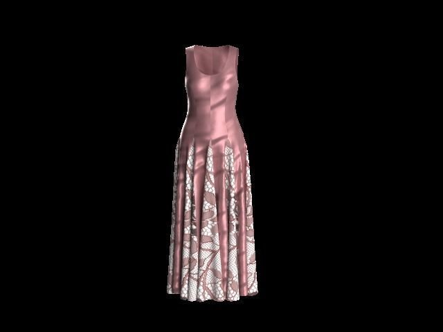 28 godet dress pattern 3D model 3D printable | CGTrader