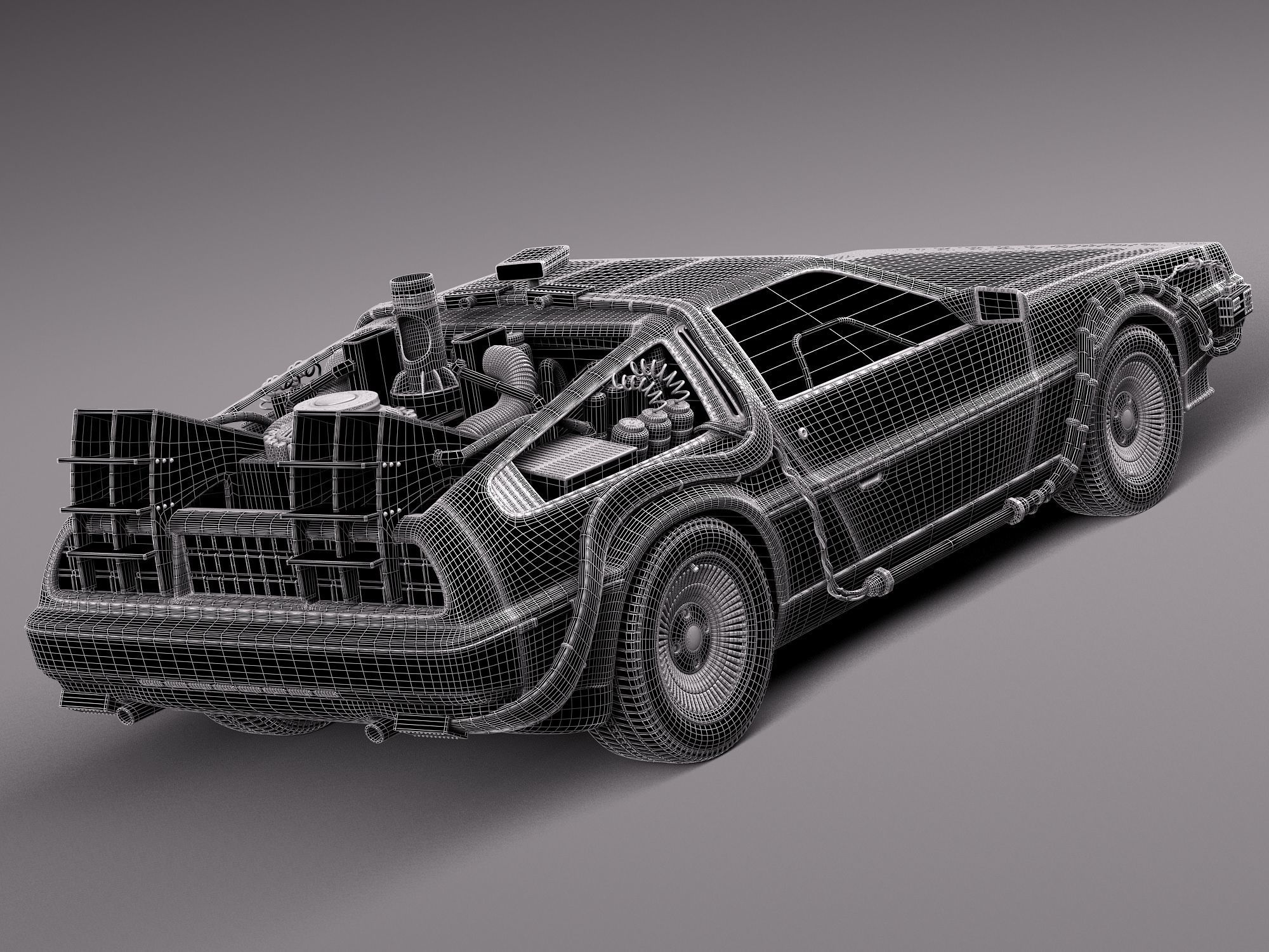 DeLorean DMC-12 Back To The Future 3D Model 3D model | CGTrader