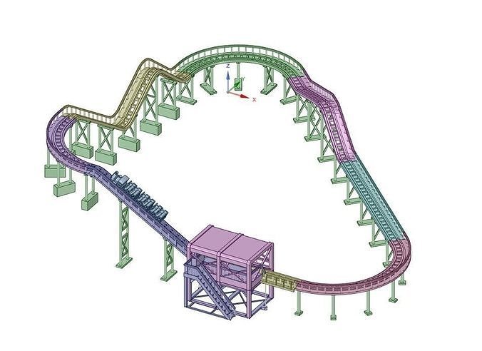 roller coaster full free 3D model | CGTrader
