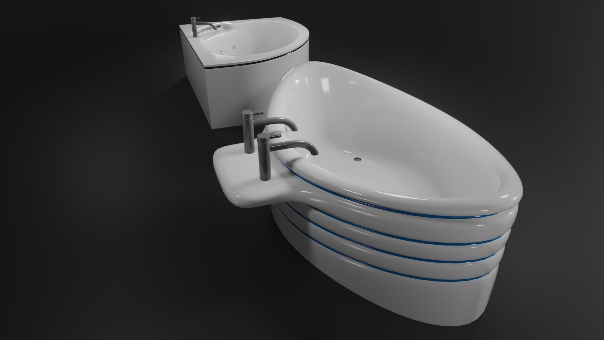 3D model 2 Luxury Jacuzzi VR / AR / low-poly | CGTrader