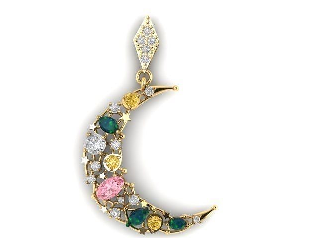 Half moon 3D model 3D printable | CGTrader