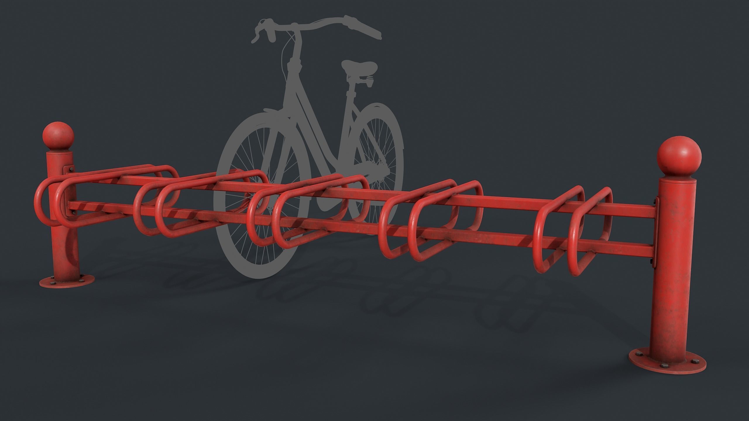 3D model Bike Rack 10 PBR Game Ready VR / AR / low-poly | CGTrader