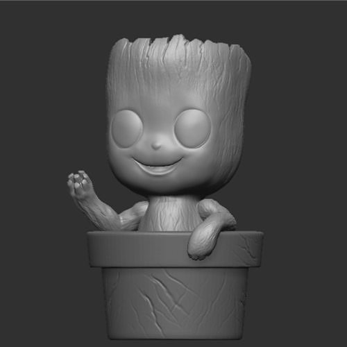 Groot with Planter stl 3D Print Model 3D model 3D printable | CGTrader
