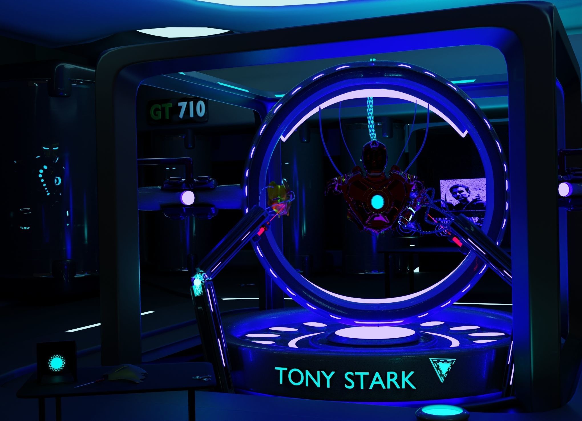 Iron Man Laboratory 3D model | CGTrader