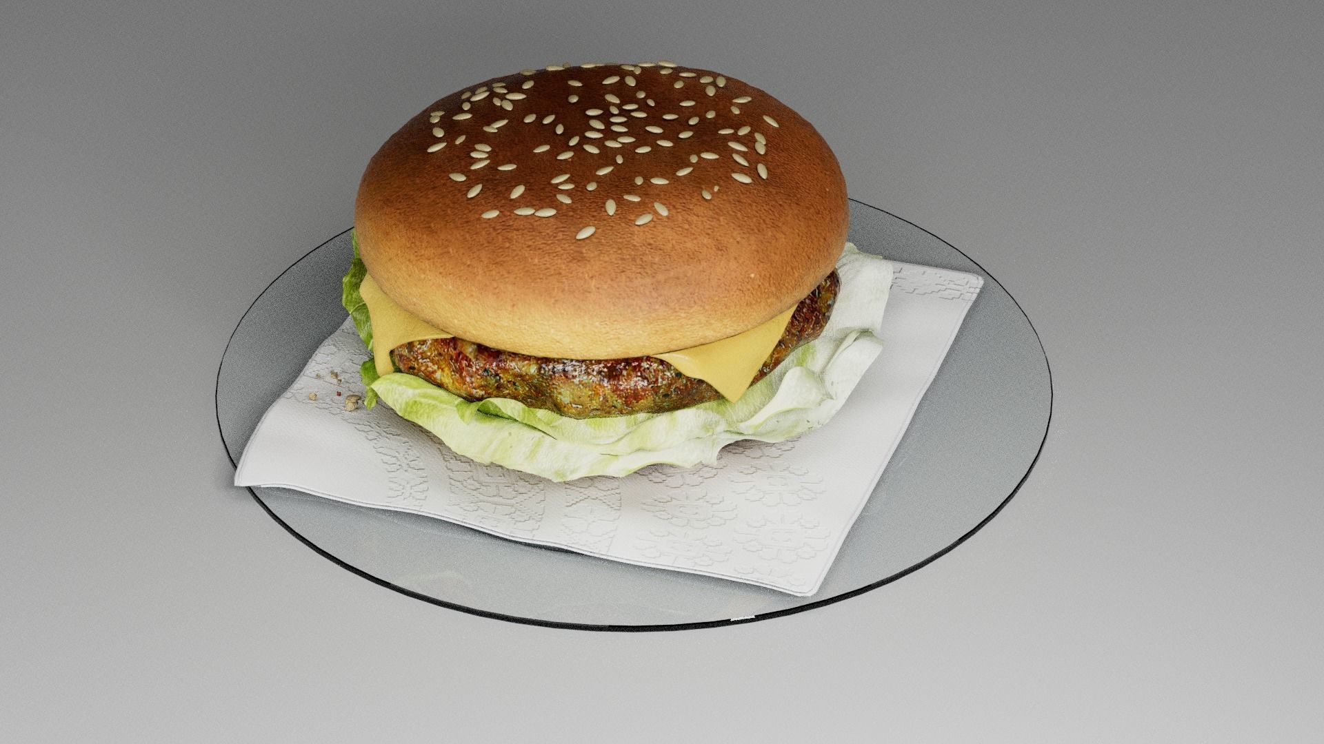 Cheeseburger light 3D model | CGTrader