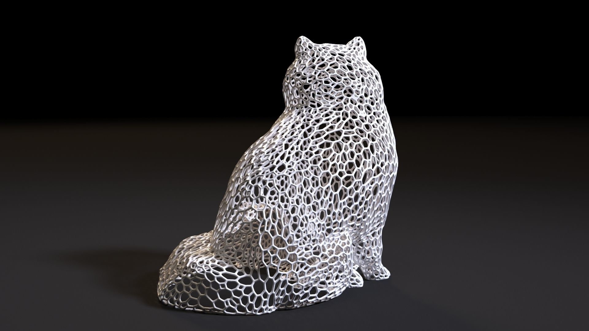 Fluffy cat 3D model 3D printable | CGTrader