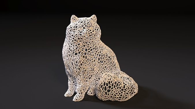 Fluffy cat 3D model 3D printable | CGTrader