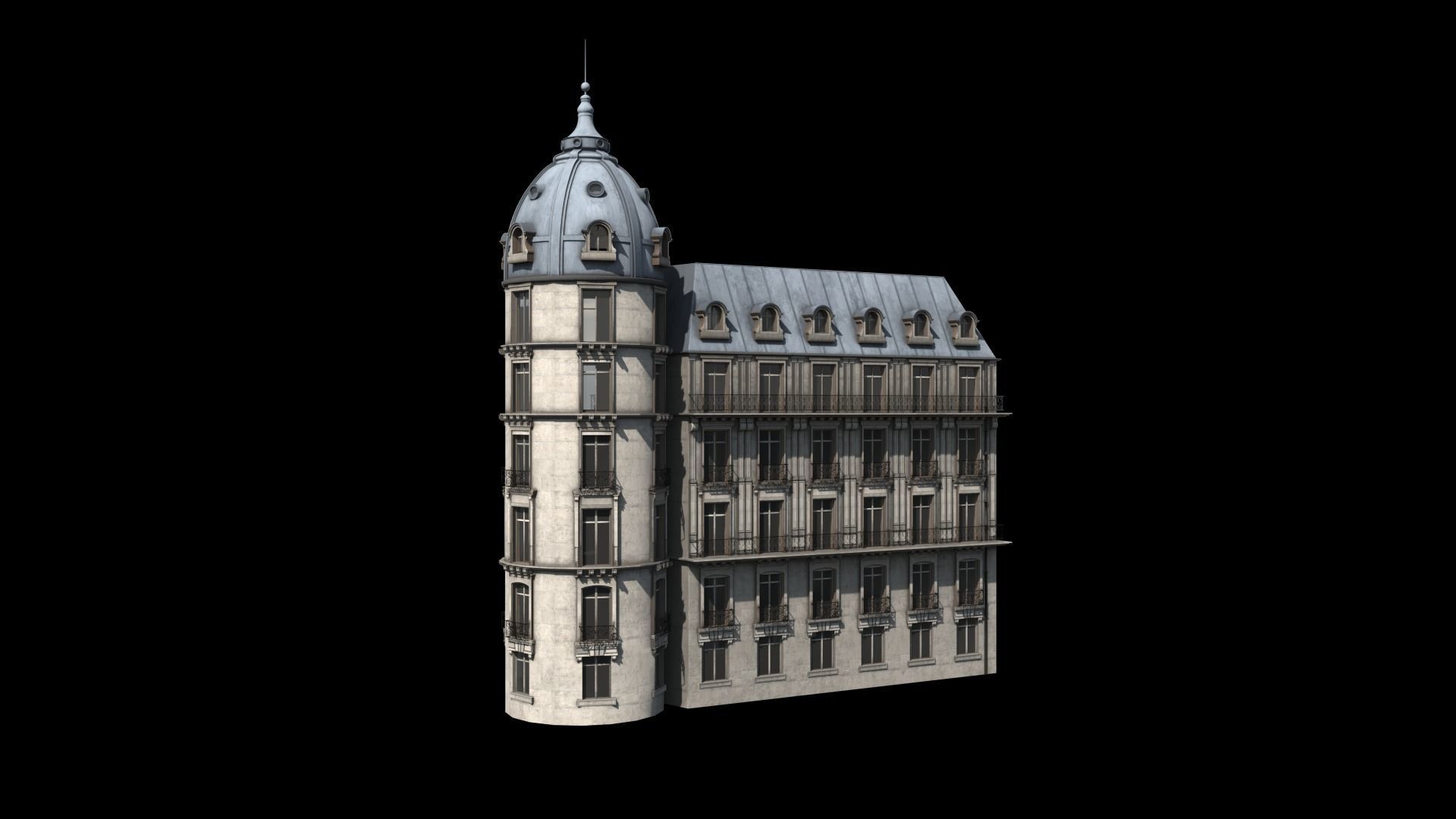 Paris Building Haussmann 3D model | CGTrader