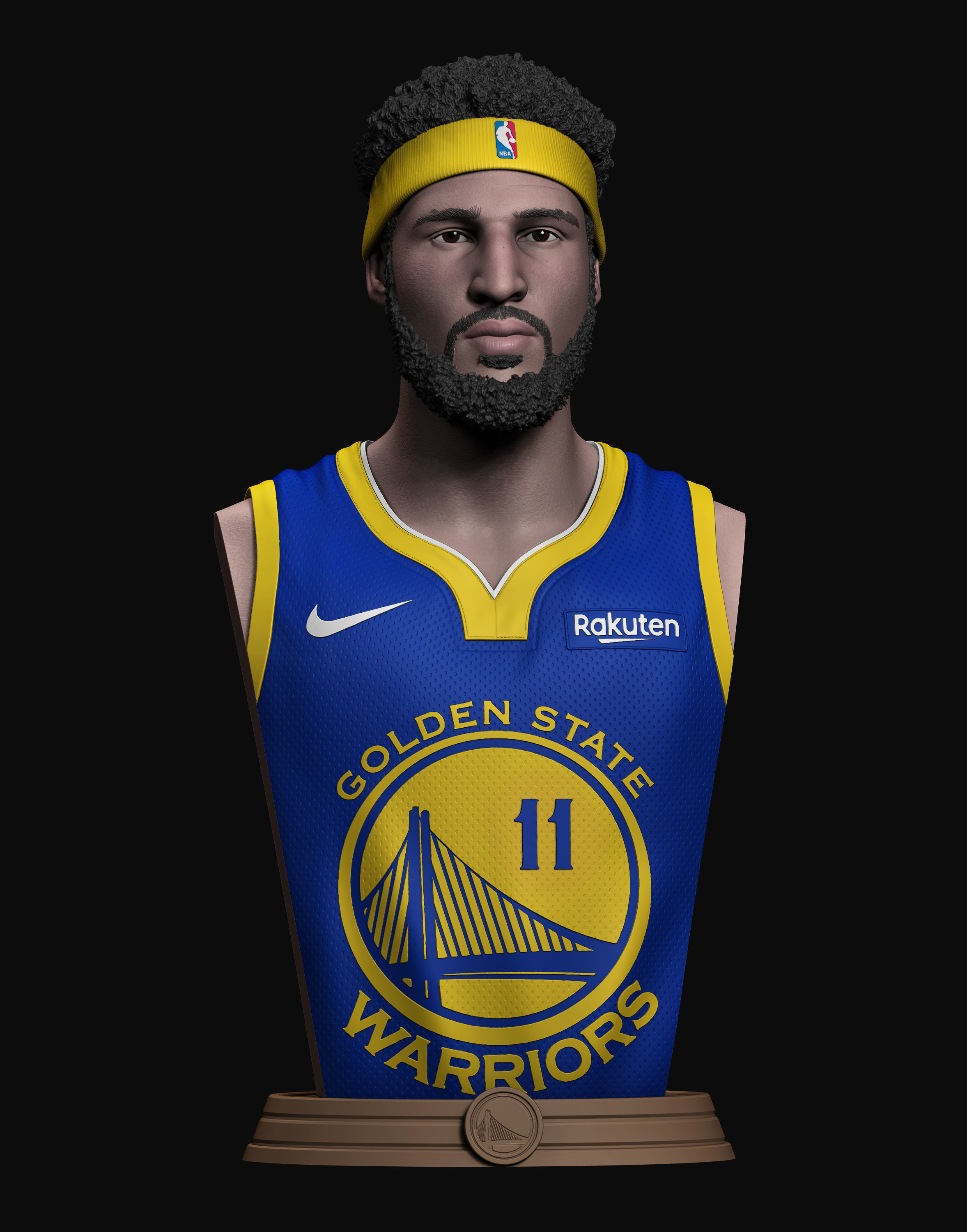 Klay Thompson - Bust 3D model 3D printable | CGTrader