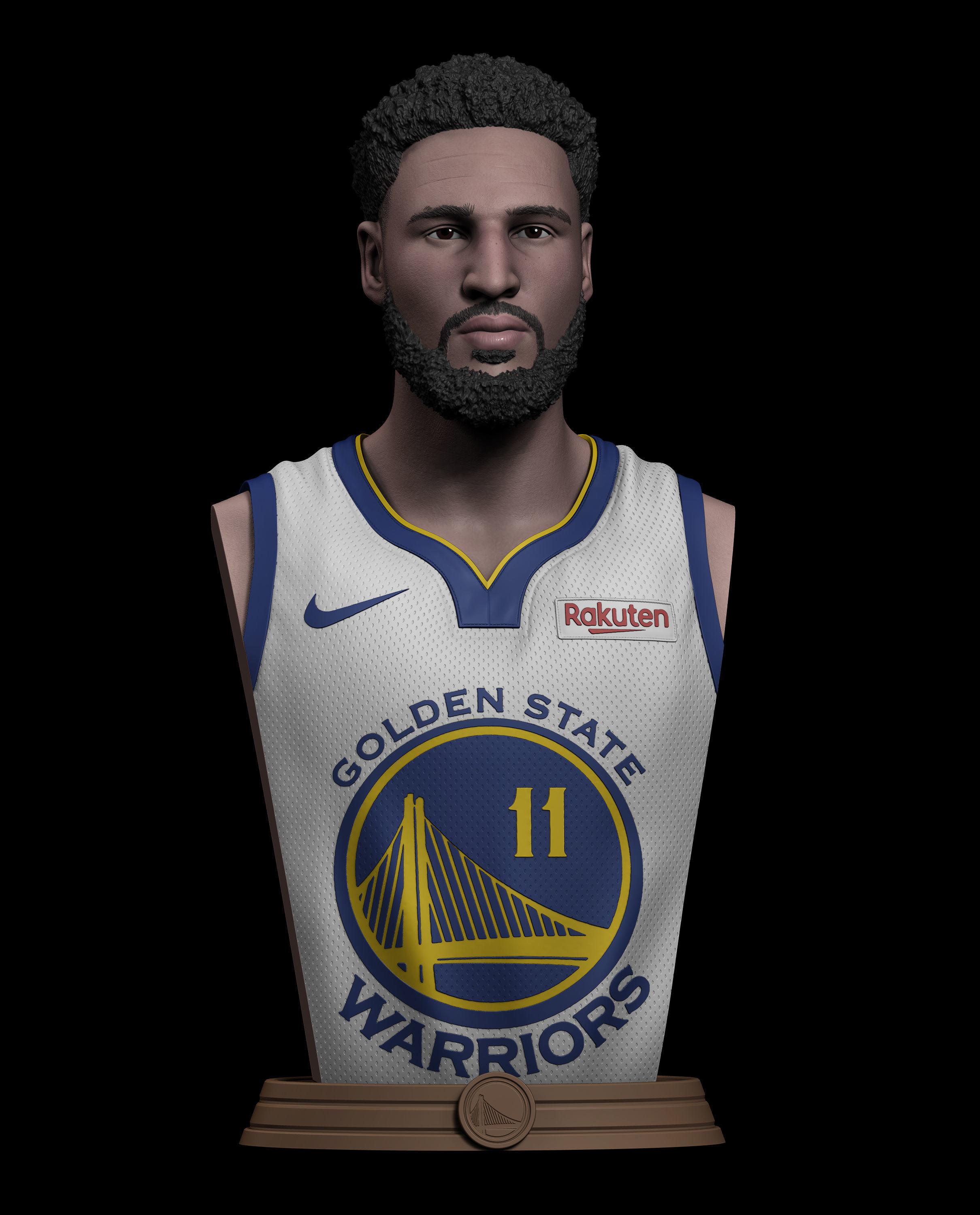 Klay Thompson - Bust 3D model 3D printable | CGTrader