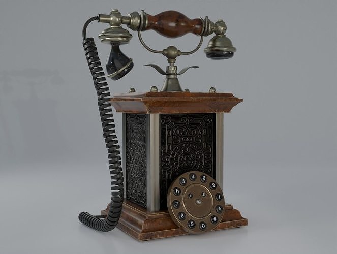 3D model Low poly Old Antique Phone VR / AR / low-poly | CGTrader